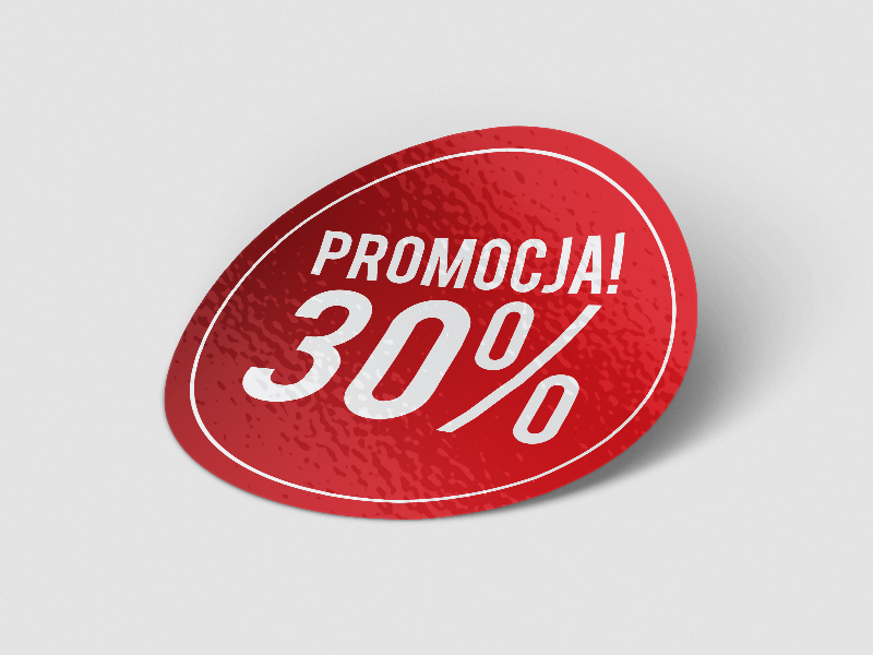 Naklejki promocyjne na zamówienie - rozwiązania - Drukarnia Booklet